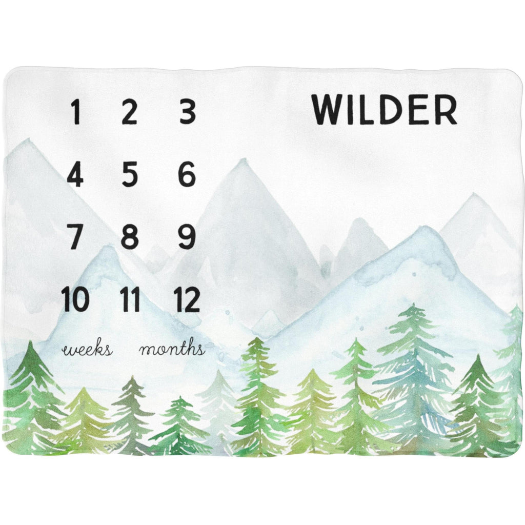 Sugar + Maple Backdrop Blanket | Forest Milestone with Name – Children ...