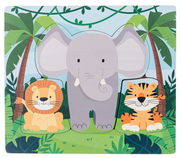 Baby Ganz | Wooden Jungle Layered Puzzle – Children's Fair